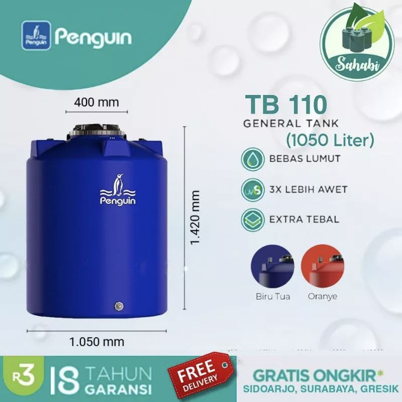 Jual Tandon Air / Tangki Air / Toren Air PENGUIN/PINGUIN Rotamould 3 ...