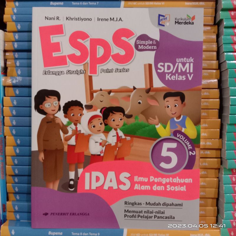 Jual Buku ESPS IPAS Kelas 5 Volume 1 , 2 SD Kurikulum Merdeka Erlangga | Shopee Indonesia