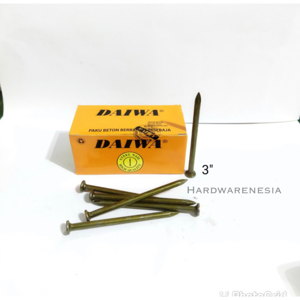 Jual DAIWA Paku Beton Kuning 3 inch inci 7.5 cm isi 50 PER BOX | Shopee Indonesia