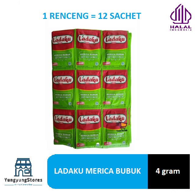 Jual 1 Renceng Isi 12 Sachet Ladaku Merica / Lada Bubuk 4 gram | Shopee ...