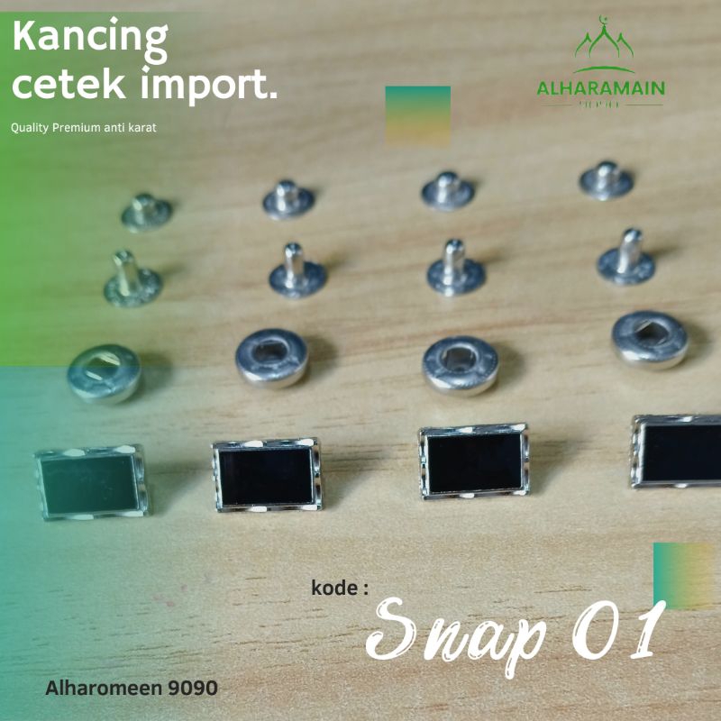 Jual Kancing jepret 100 pcs import elegant snap kancing anti karat ...