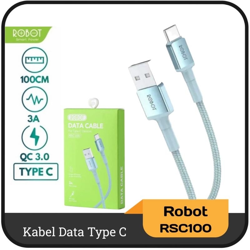 Jual ROBOT kabel data RSC100 TYPE-C 3A 1m | Shopee Indonesia