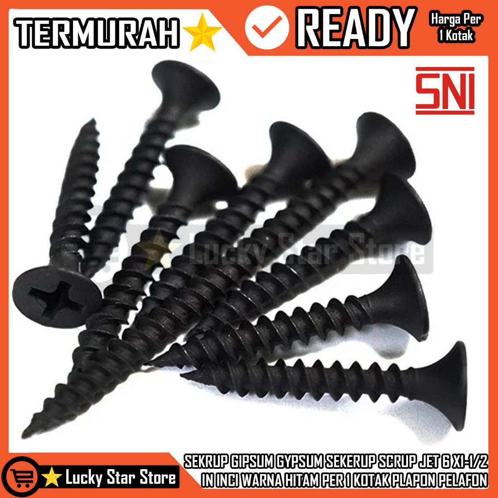 Jual SEKRUP GIPSUM SEKRUP GYPSUM SEKERUP SCRUP JET 6 X1-1/2 ININCI ...