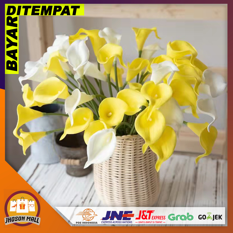 Jual JM Tanaman Hias Tangkai Bunga Lily Palsu Bunga Dekorasi Rumah ...