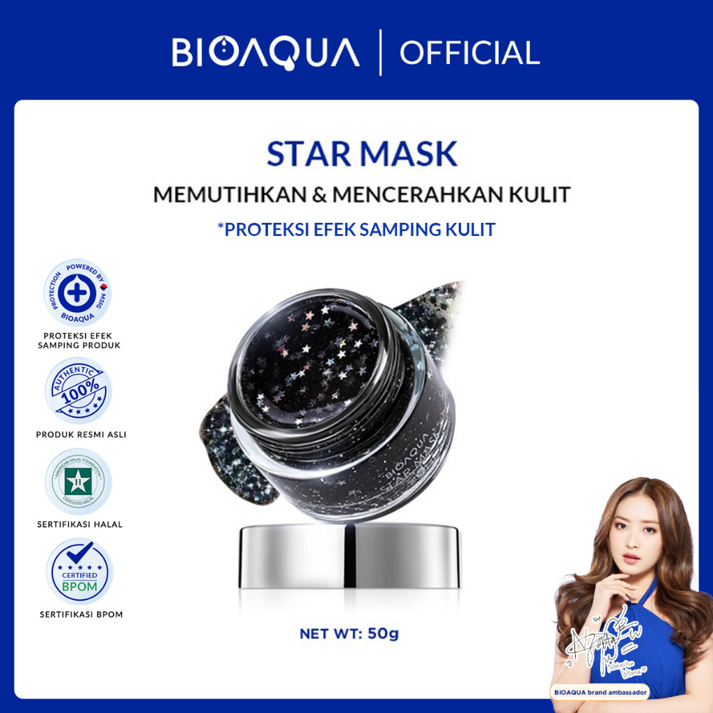 Jual BIOAQUA Masker Komedo Bamboo Charcoal Blackhead Remover Mask Peel ...