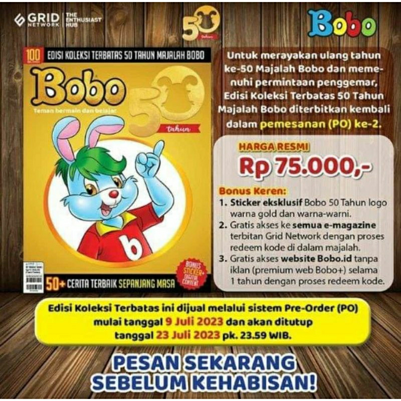 Jual Majalah Bobo Edisi 50 Tahun (limited edition) | Shopee Indonesia