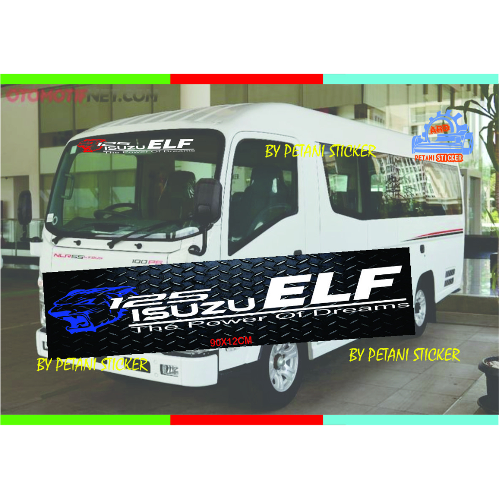 Jual STIKER STICKER MOBIL KACA DEPAN MOBIL ELF ISUZU MINI BUS MACAN ...