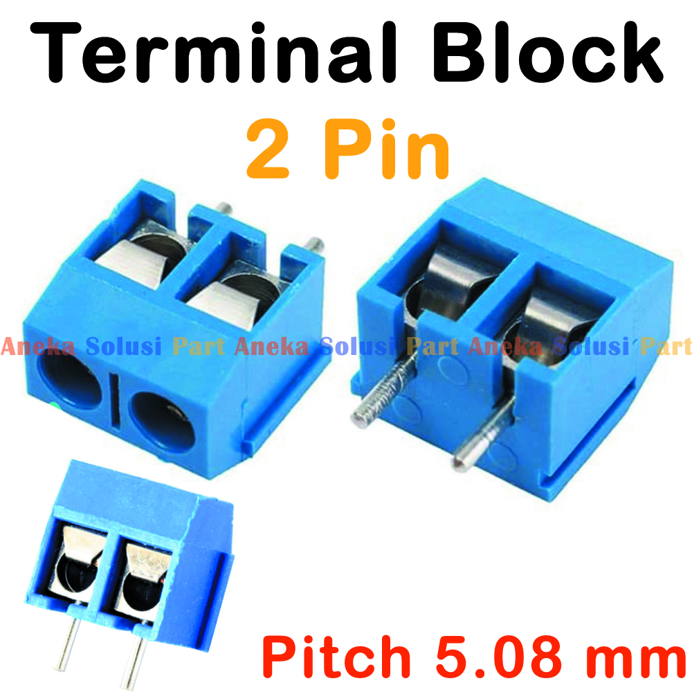 Jual Terminal Block 2 Pin Connector Skrup Screw Pitch 5.08mm 5mm 2P ... Jual Terminal Block 2 Pin Connector Skrup Screw Pitch 5.08mm 5mm 2P ...