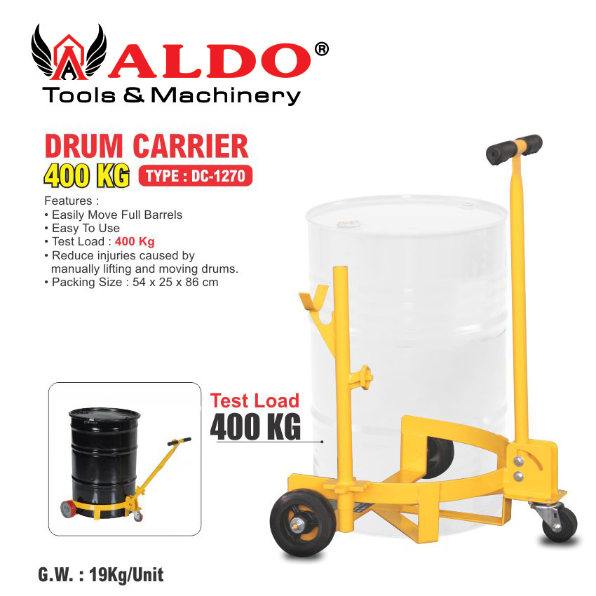 Jual DRUM CARRIER 400 KG DC-1270 / ALAT ANGKAT PEMBAWA DRUM MERK ALDO ...