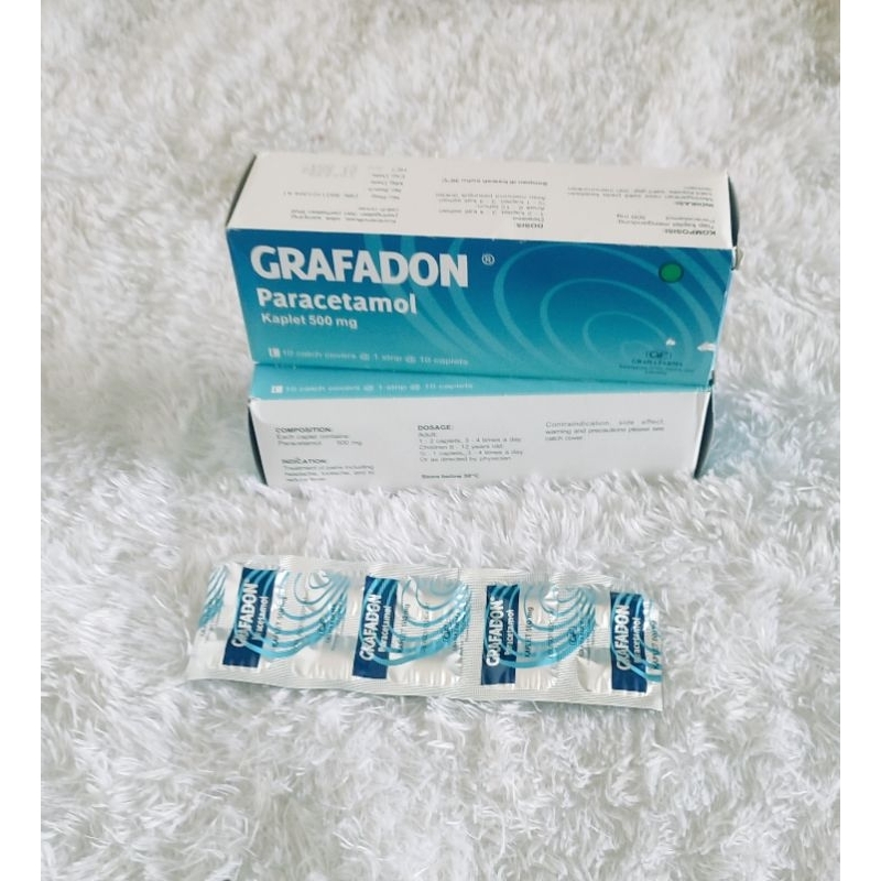 Jual GRAFADON BOX 100KAPLET | PARACETAMOL 500 MG | OBAT PEREDA NYERI ...