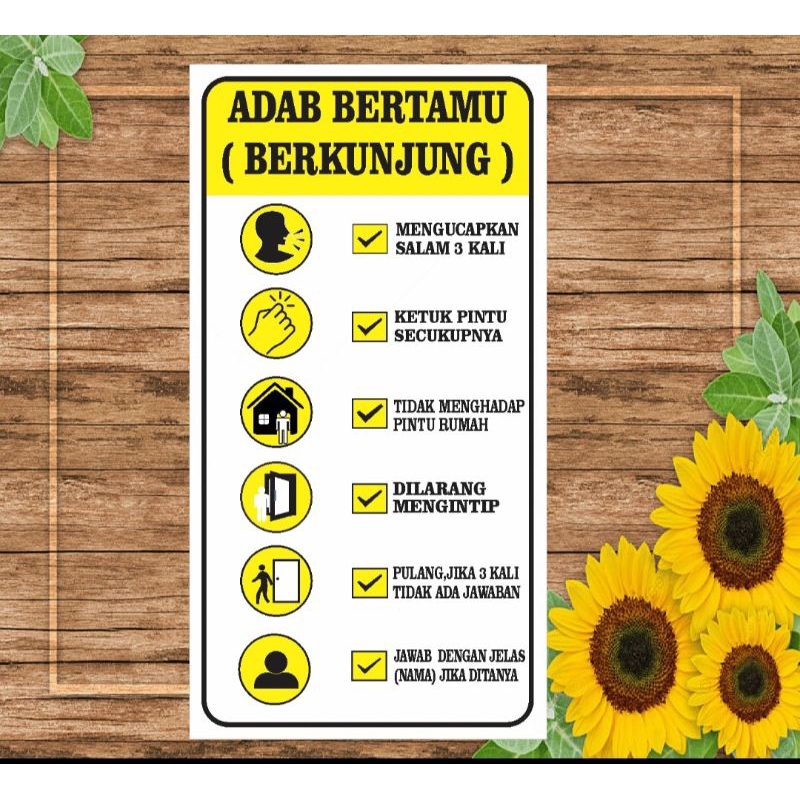 Jual Stiker Adab Bertamu Shopee Indonesia 