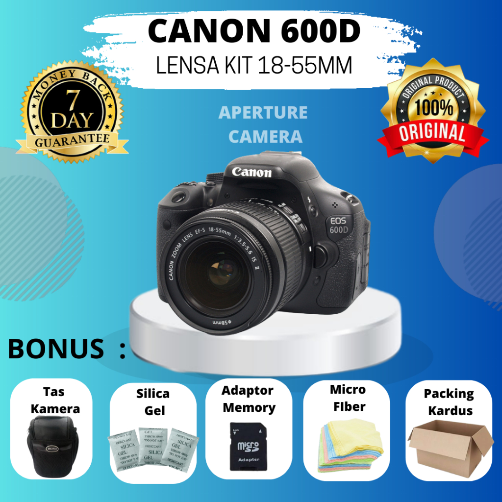 Jual CANON 600D PLUS LENSA KIT 18-55MM IS MULUS MURAHHHH BONUS TAS ...