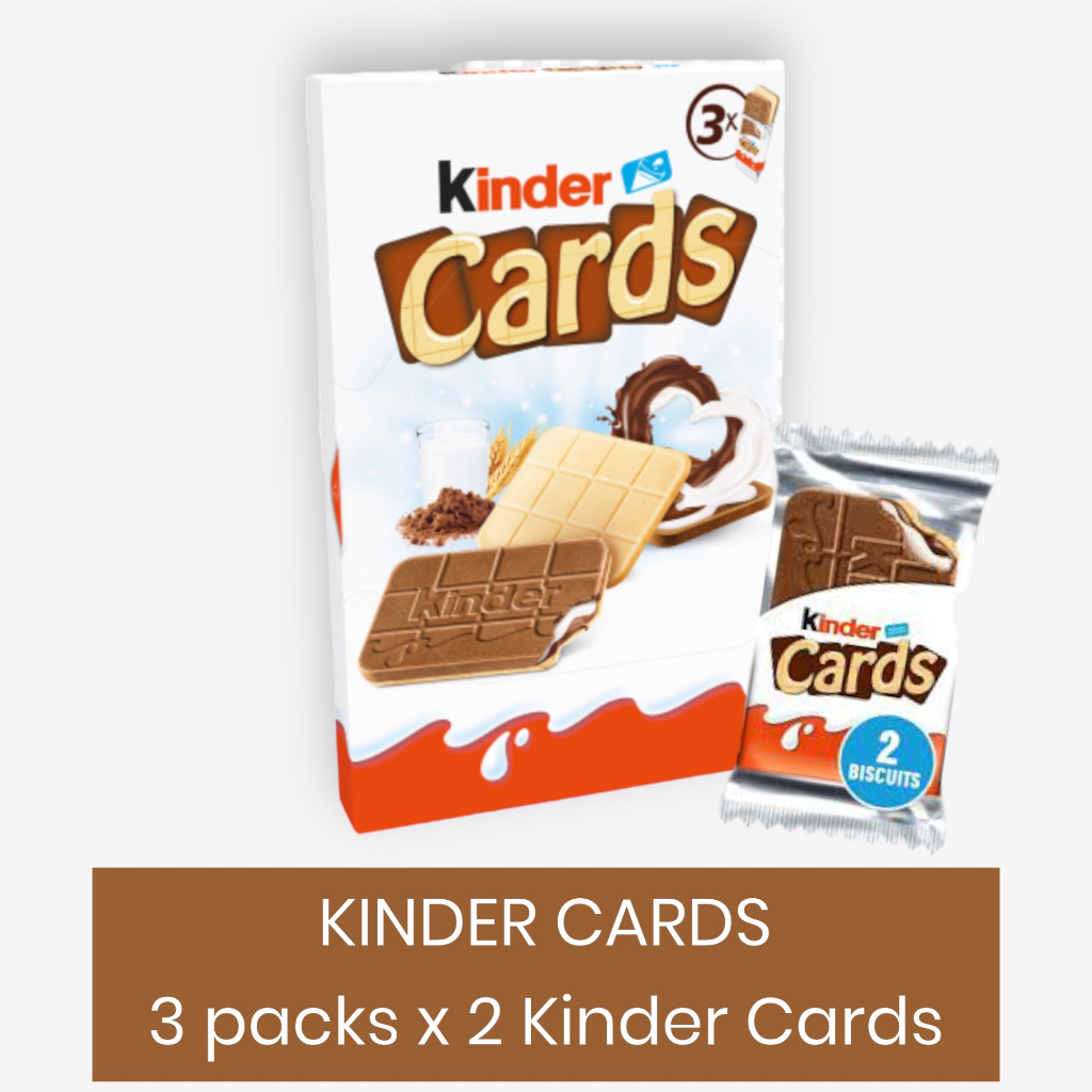 Jual KINDER CARDS CHOCOLATE 76,8 GR | CRISPY WAFER WITH MILKY & COCOA ...