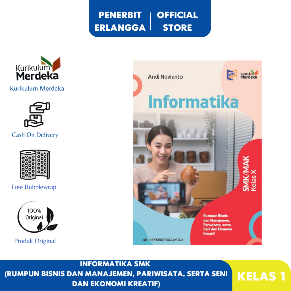 Jual [Erlangga Official] Informatika Rumpun Bisnis & Manajemen Smk Kelas 10 Kurikulum Merdeka ...