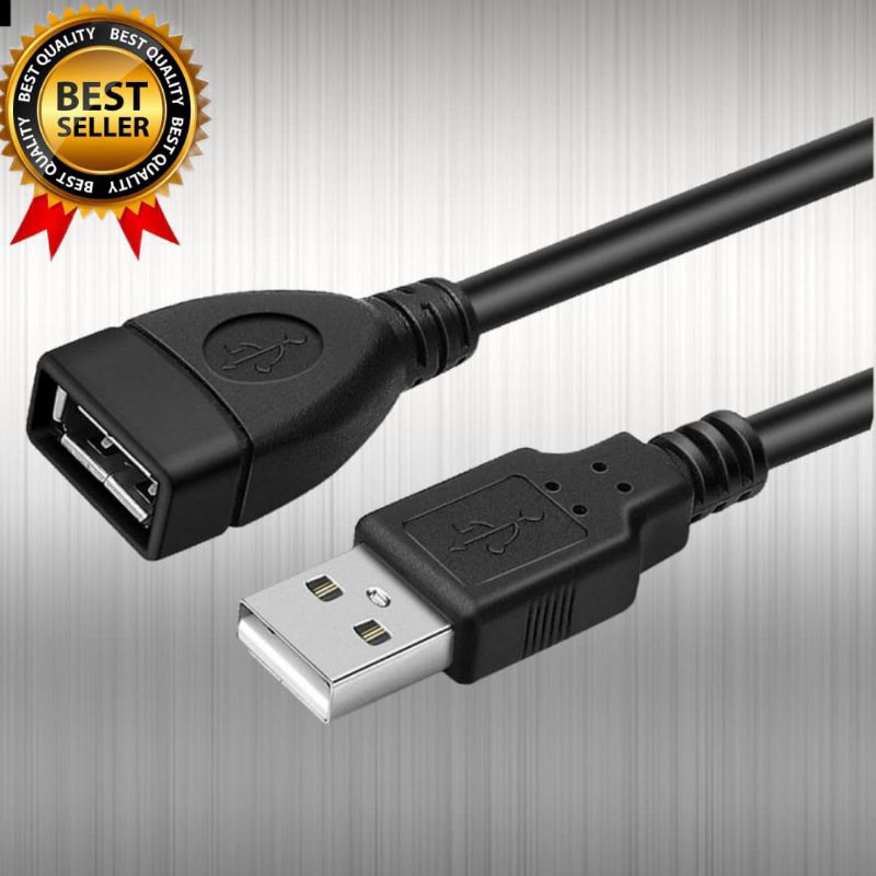 Jual Kabel usb male to female hitam/perpanjangan usb | Shopee Indonesia