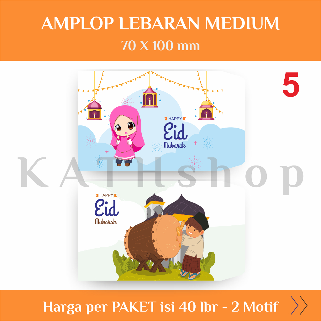 Jual KATHshop - [40 lbr -2 motif] Amplop Angpao MEDIUM Lebaran Idul ...