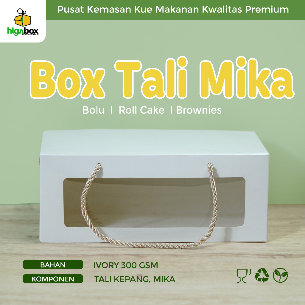 Jual Box mika tali / Kotak Kue / Dus Packaging / Box Kado / Hampers ...