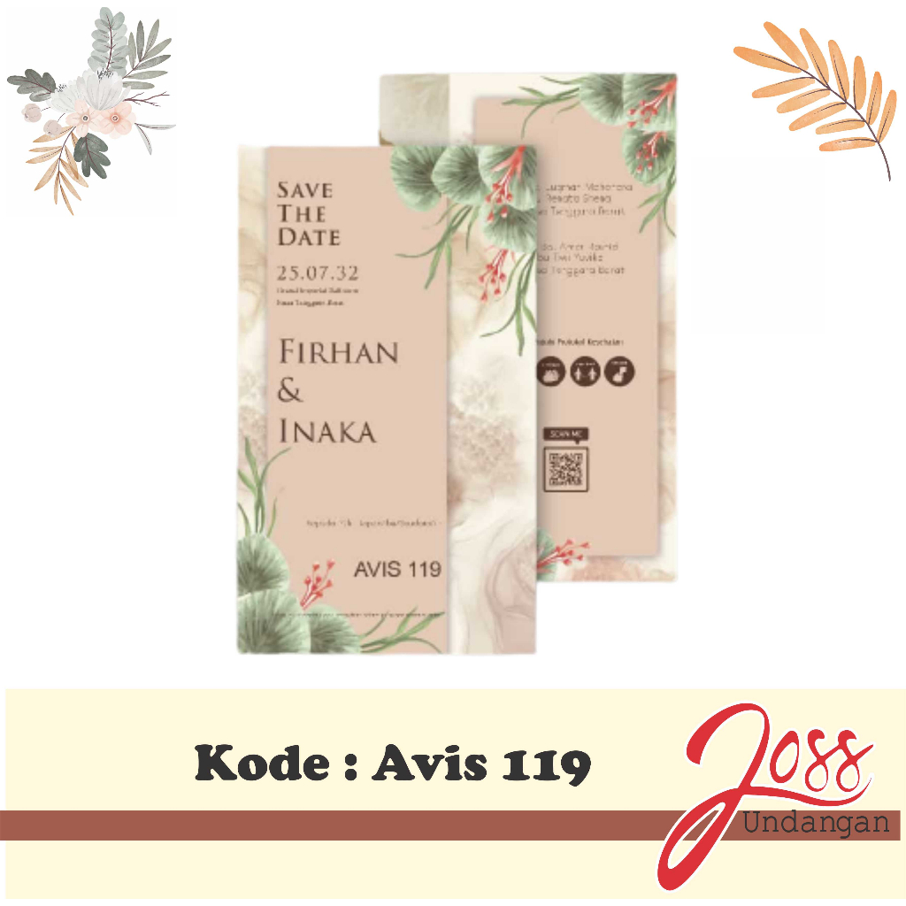 Jual Blangko Undangan Pernikahan Avis 119 Terbaru Harga Murah FREE ...
