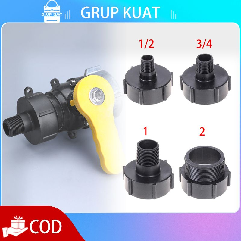 Jual IBC Tank Adapter Kran Ke Drat Luar 1/2 3/4 1 2 Inch Tutup Toren ...