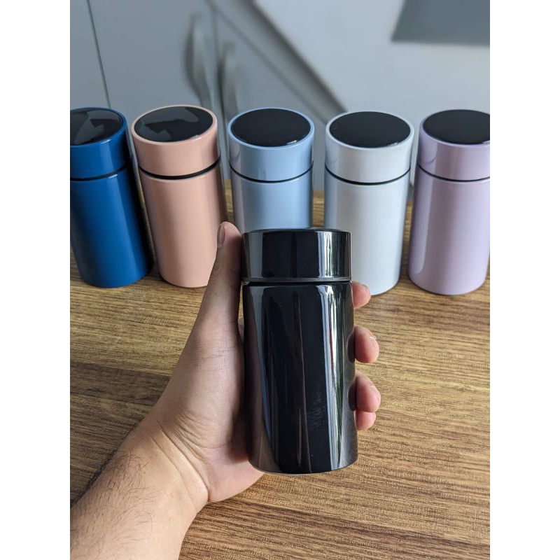 Jual Termos 200 ml mug tube bulat dgn saringan dan indikator suhu, air ...