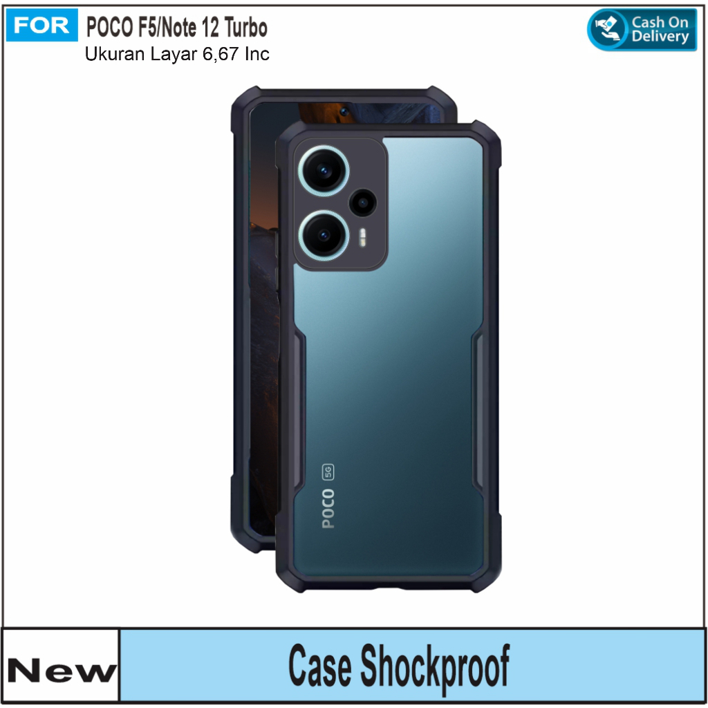 Jual Hard Case Poco F5 5G Casing Fusion Armor Shockproof Transparan ...