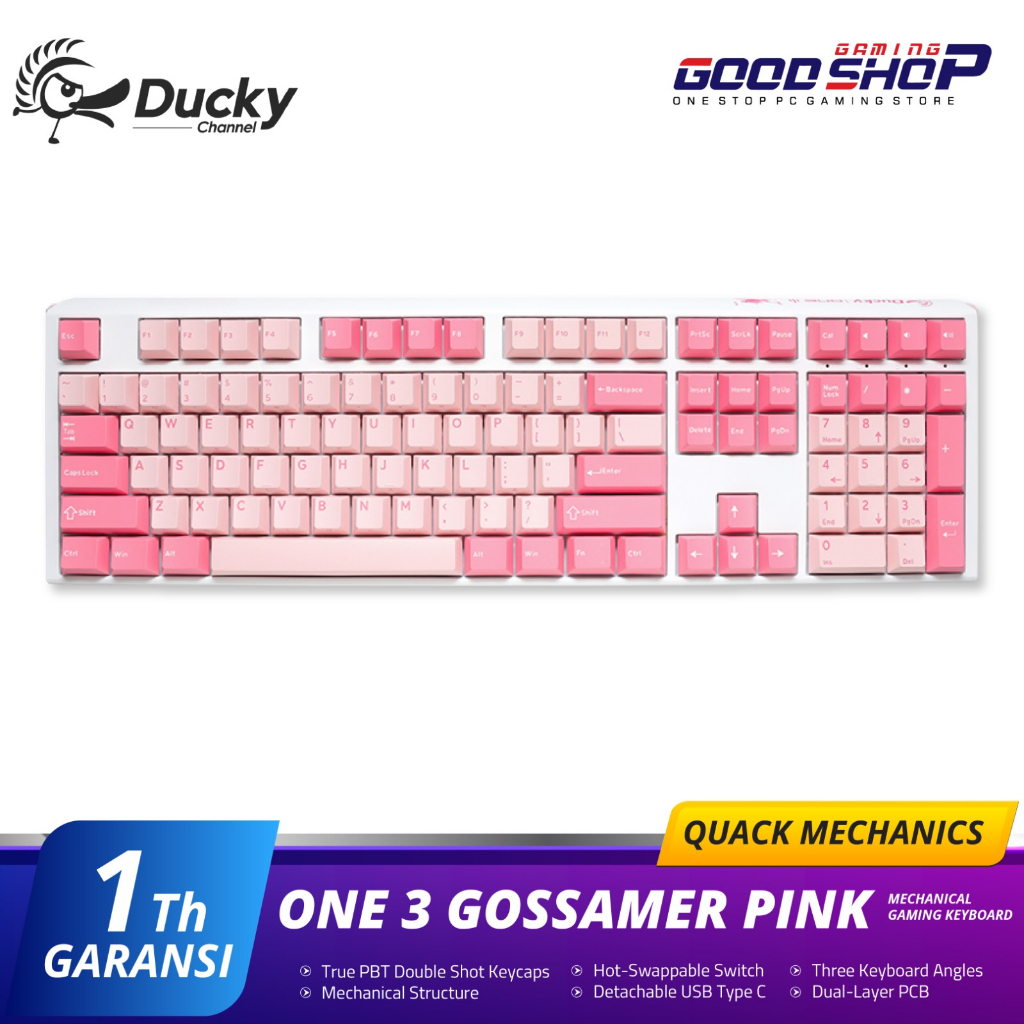 Jual Ducky One 3 Gossamer Pink Hotswap Mechanical Gaming Keyboard ...