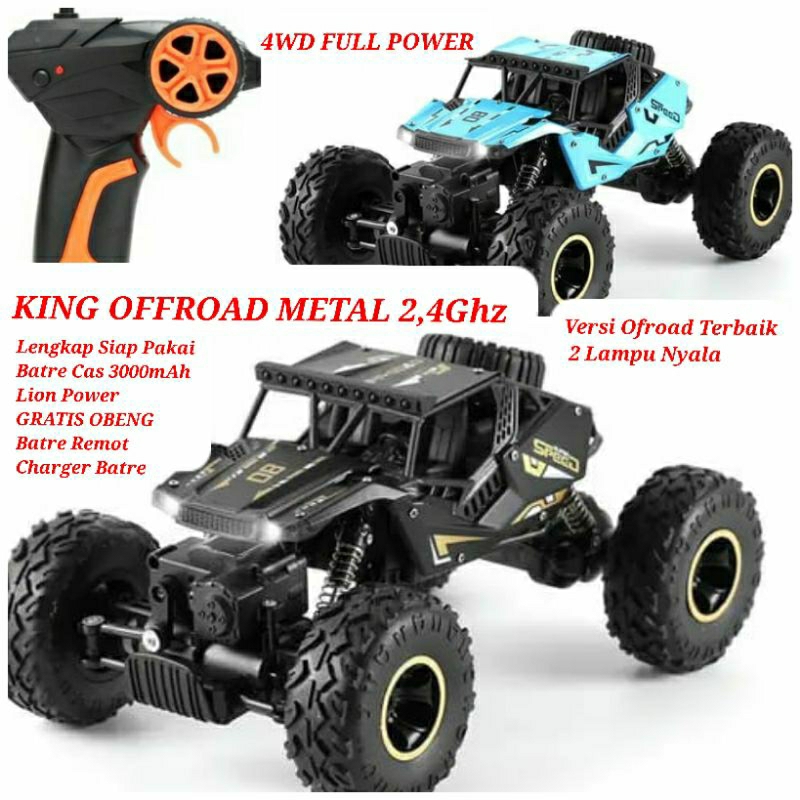 Jual MOBIL REMOTE CONTROL RC BATERE DURASI LAMA 1 JAM OFFROAD METAL ...