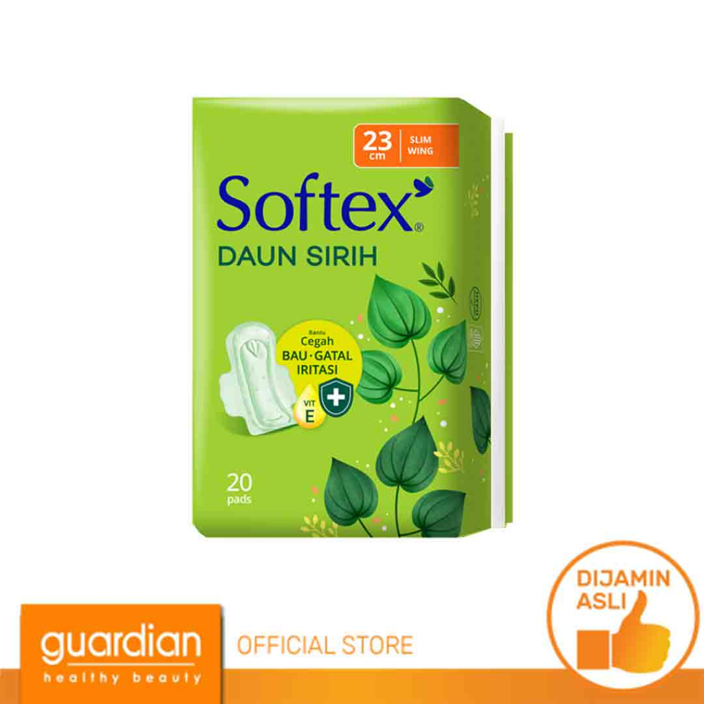 Jual Softex Daun Sirih + Vitamin E 23cm 20s - Pembalut Daun Sirih Siang ...