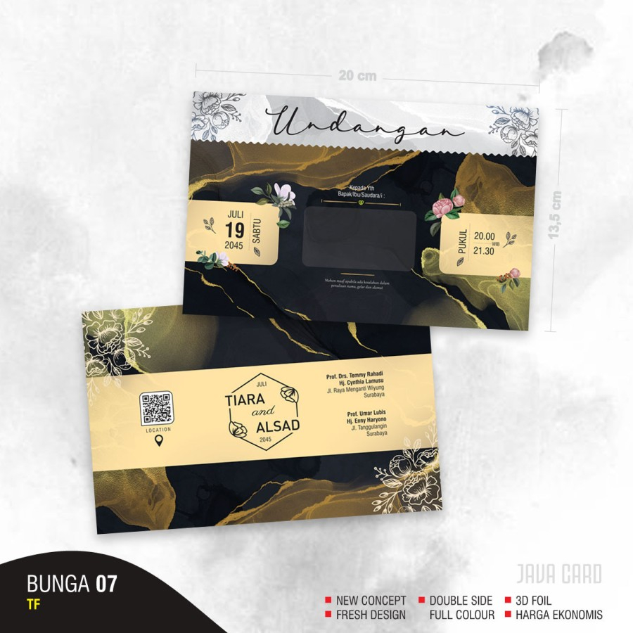 Jual Blangko Undangan Nikah Java Card Bunga 07 Tanpa Foil | Shopee ...