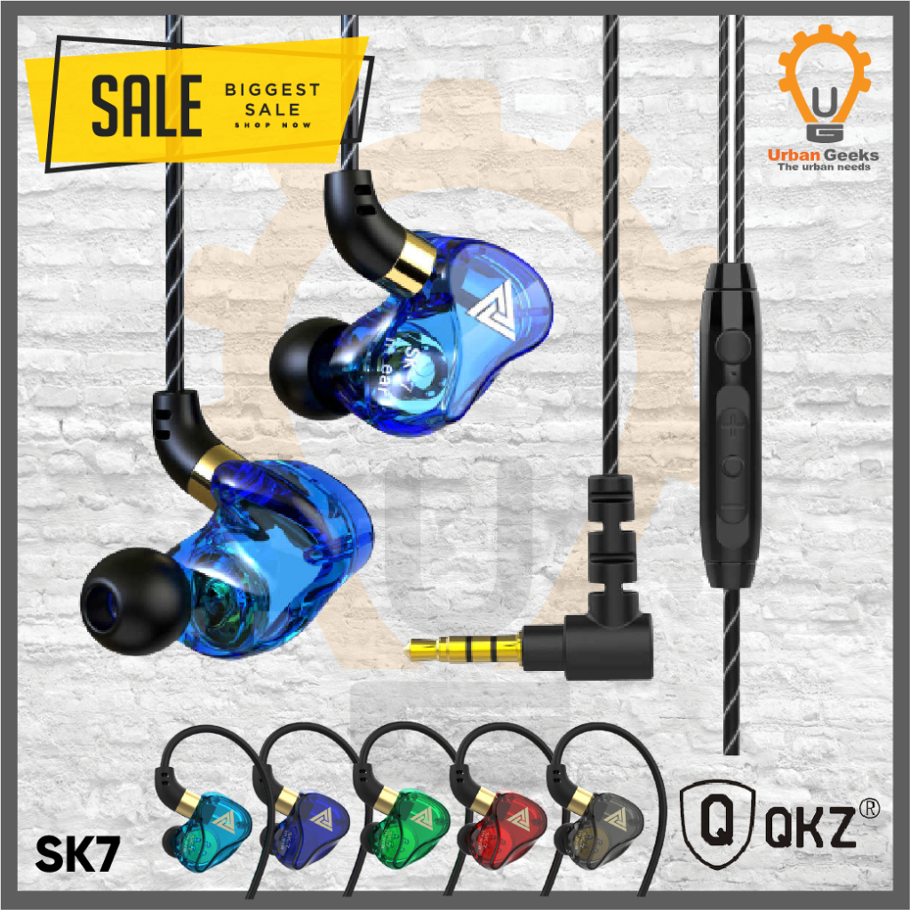 Jual QKZ SK7 Dual Driver Earphones Stereo Bass Headset Kpop Newjeans | Shopee Indonesia
