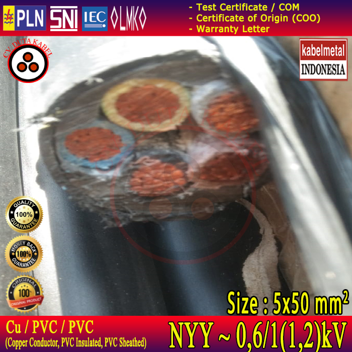 Jual Kabel NYY 5x50 mm2 KABELMETAL (KMI)/ SUPREME CABLE /5 x 50 mm2/5 ...