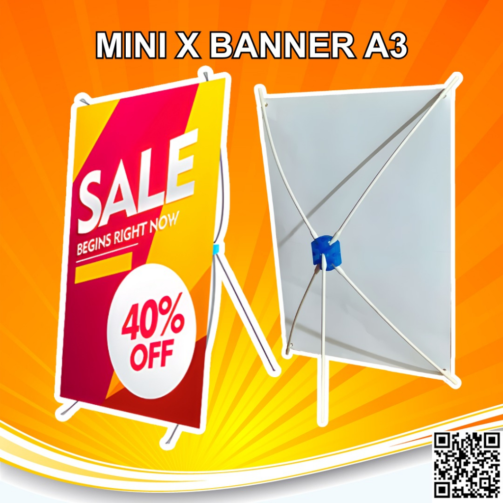 Jual Rangka Mini X Banner Display Meja A3 30x42 cm | Shopee Indonesia
