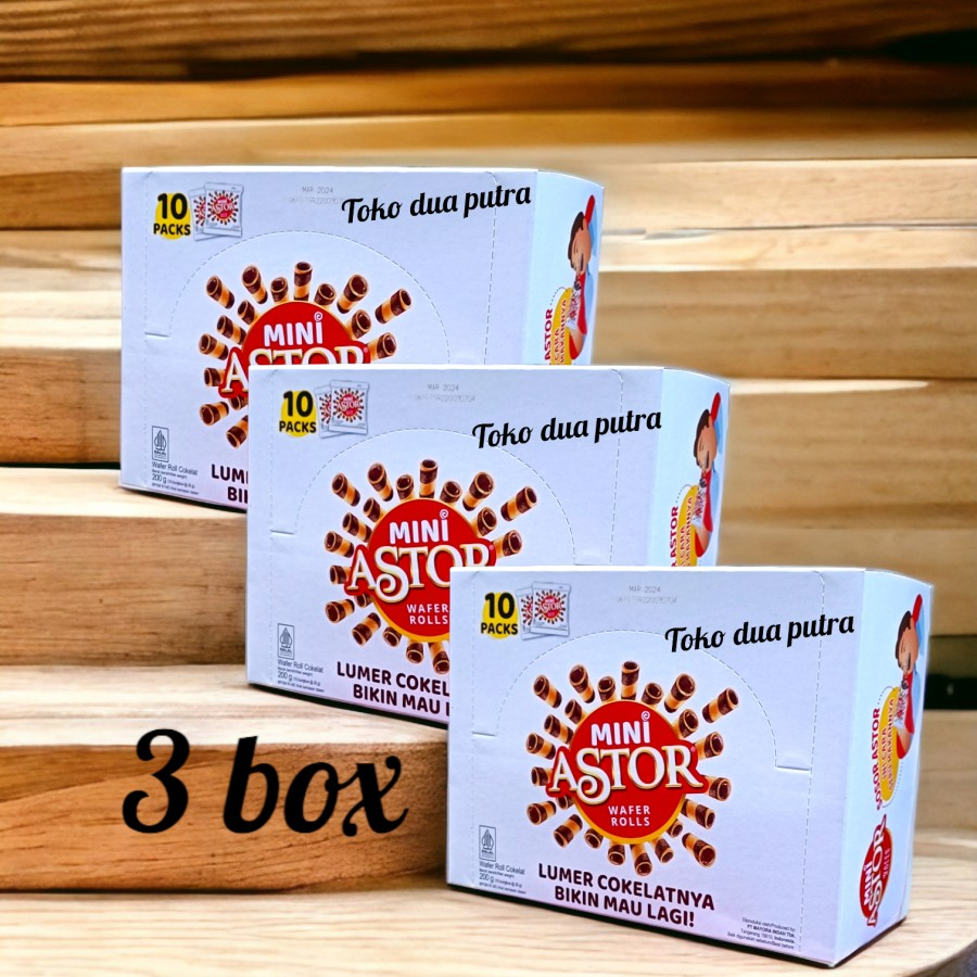 Jual Astor Mini Chocolate wafer Rolls 3 box | Shopee Indonesia