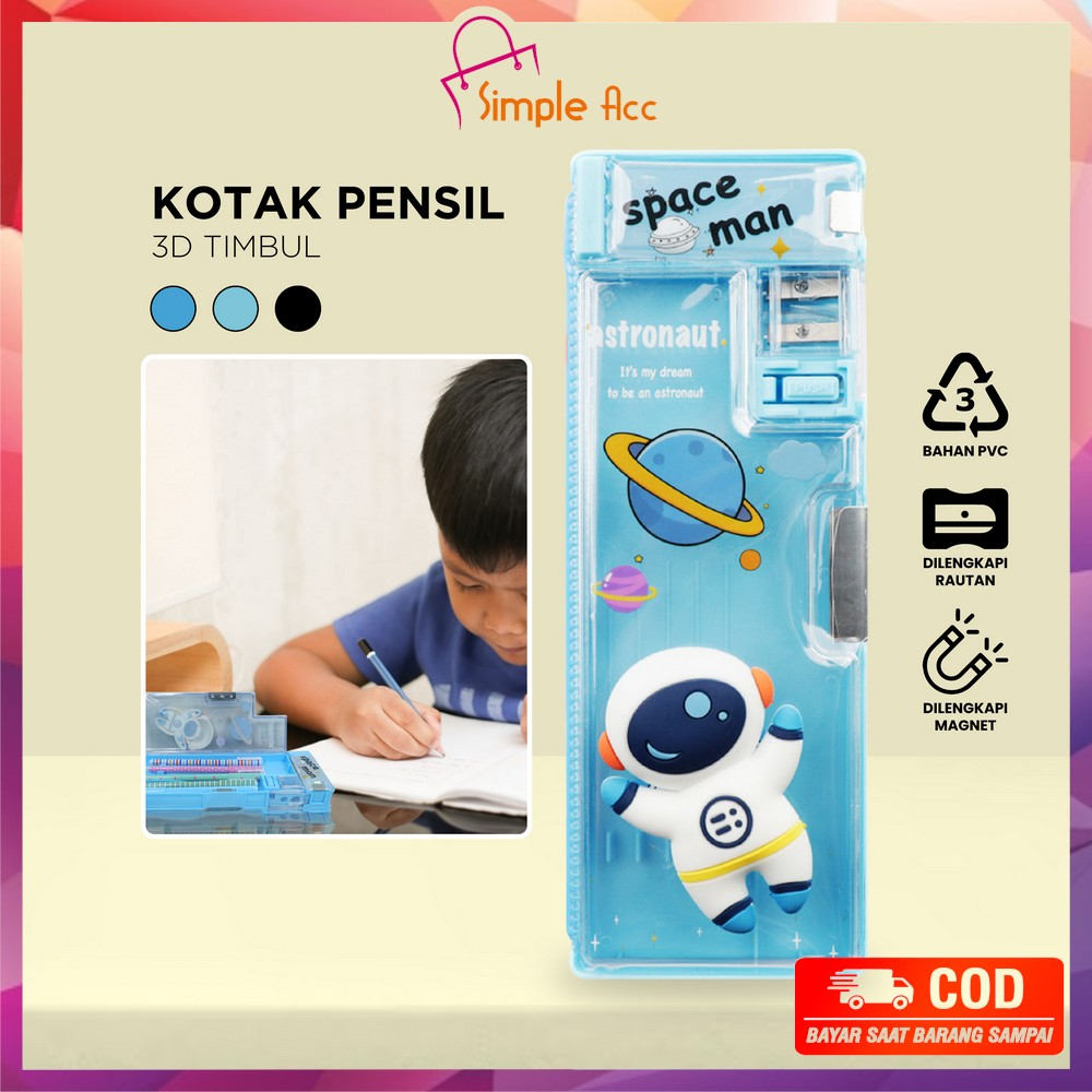 Jual DO-A59 Tempat Pensil Anak 3D Timbul Magnetic Multifungsi Alat ...