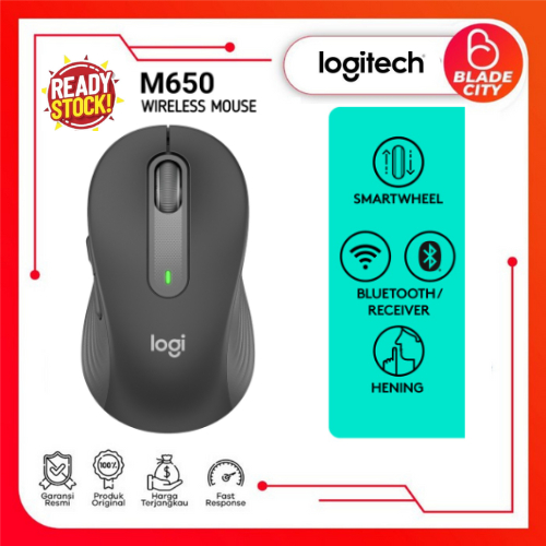 Jual Logitech Signature M650L Wireless Mouse - Graphite Garansi Resmi | Shopee Indonesia
