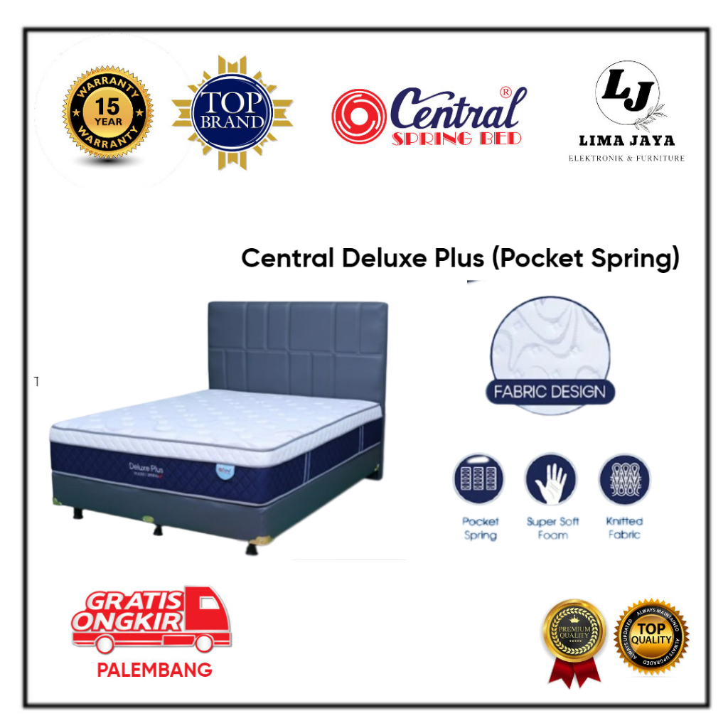 Jual Matras Springbed Central Deluxe Plus (Pocket Spring) Kasur ...