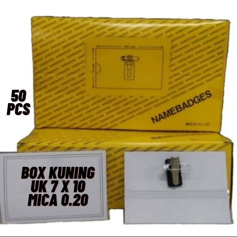 Jual ID Card Nametag MULTI Name bages 6 x 9 & 7 x 10 Nametag 50 pcs ...