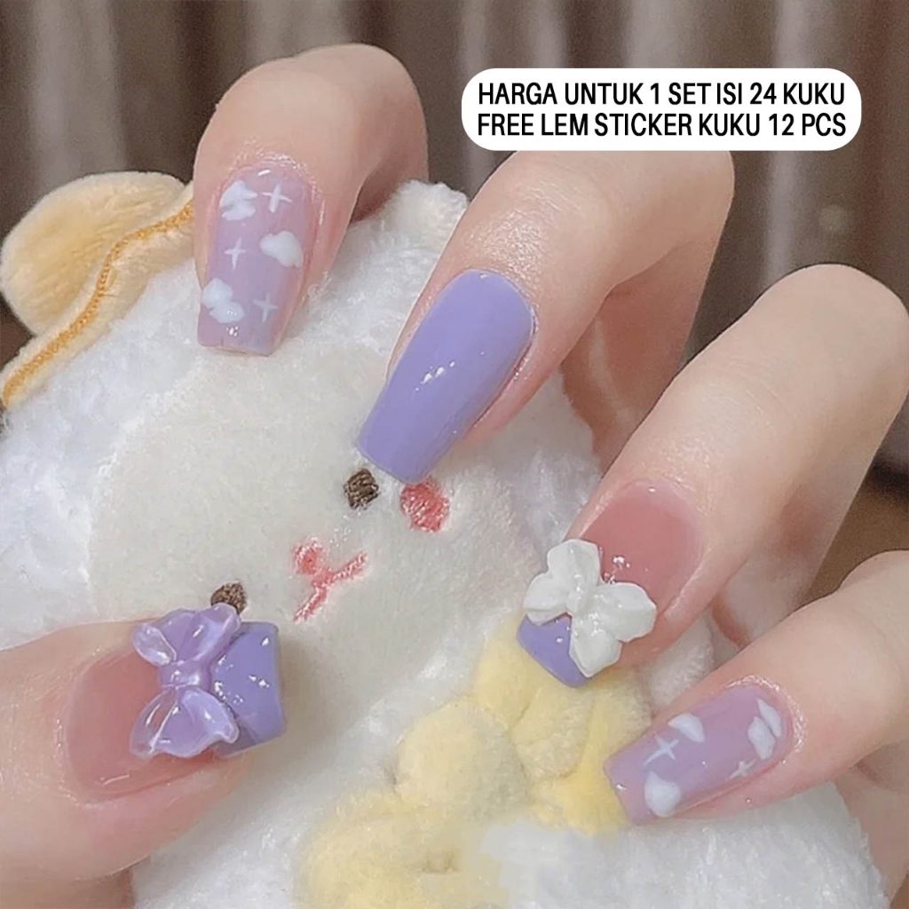 Jual Kuku palsu 3d nail art fake nails panjang wedding pengantin ...