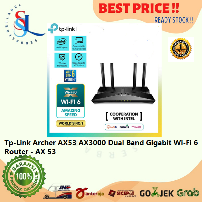 Jual Tp-Link Archer AX53 AX3000 Dual Band Gigabit Wi-Fi 6 Router - AX 53 | Shopee Indonesia