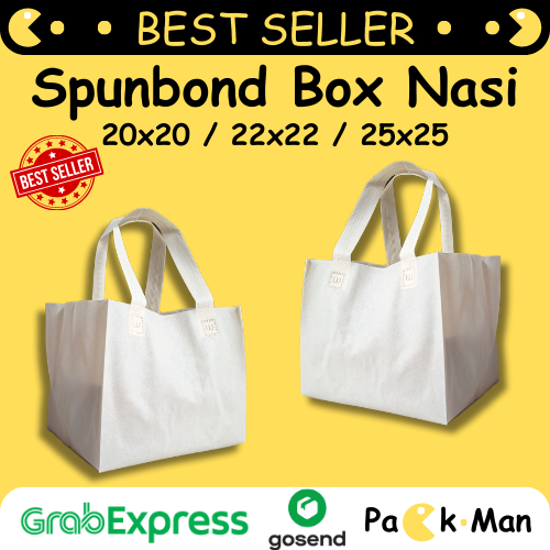 Jual Goodie Bag Box Nasi 22x22 atau25x25 | Tas Spunbond untuk Kotak ...