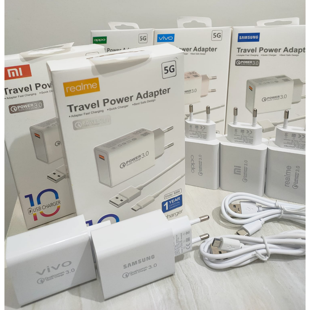 Jual Charger Brand Fast Charging S-500 3.0 TC Fast Charging Micro ...