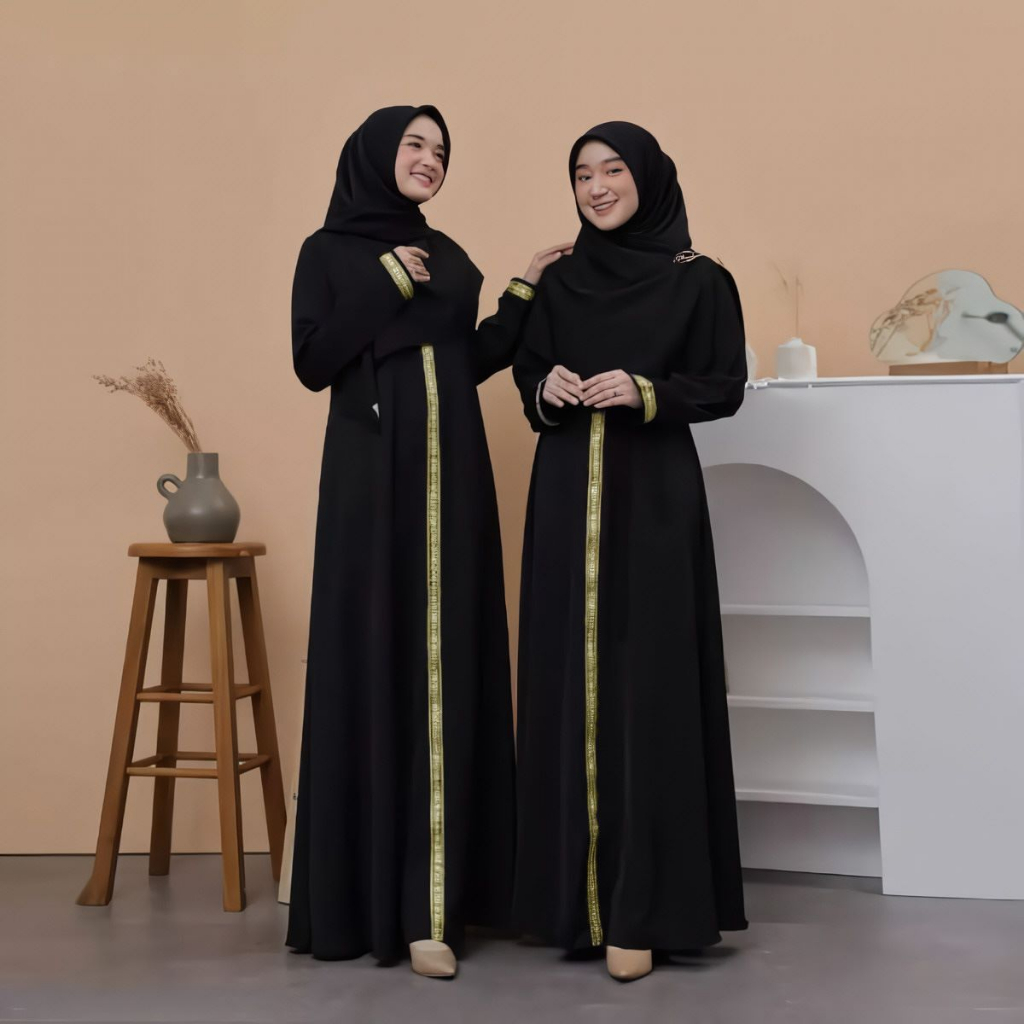 Jual Gamis Abaya Jumbo Terbaru Size M-L-XL-XXL / Gamis Hitam Polos ...