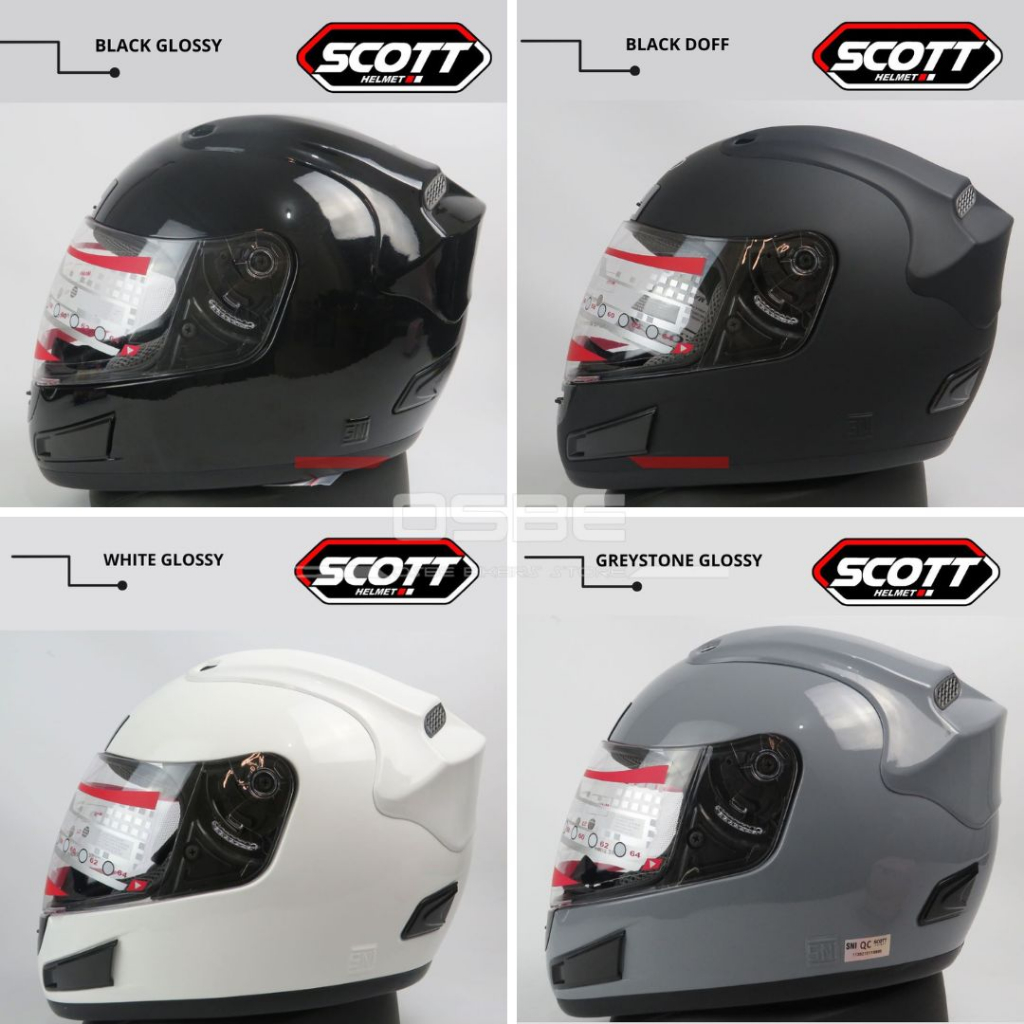 Jual HELM SCOTT FULL FACE RAFALE 323 SCOTT FULL FACE SNI CARBONE ...