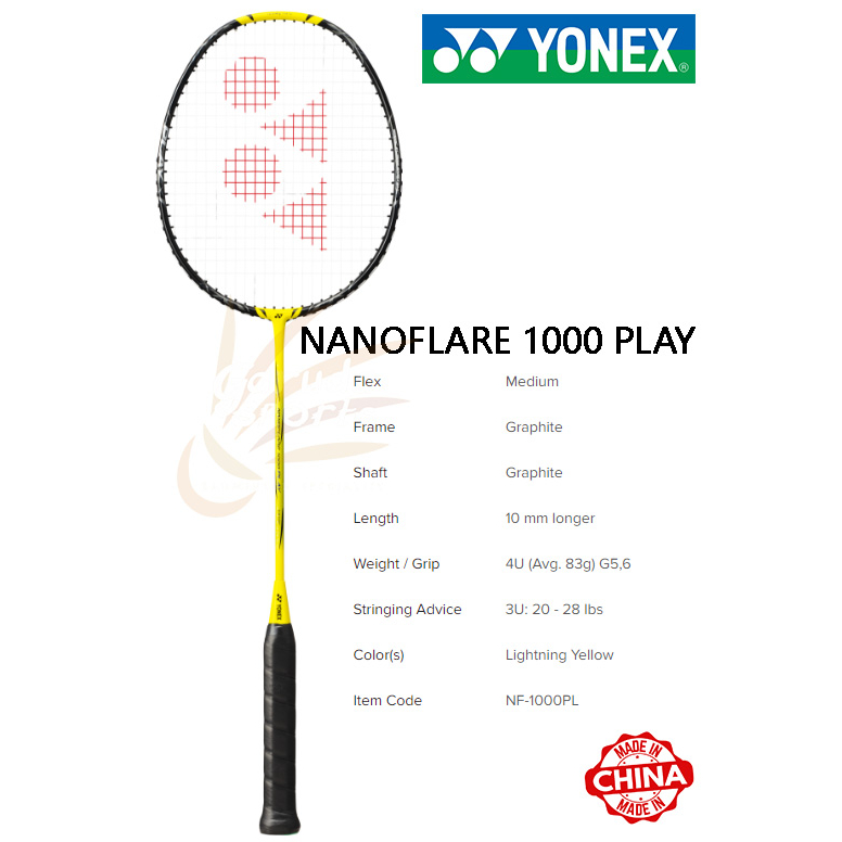Jual RAKET BADMINTON YONEX NANOFLARE 1000 PLAY / NF 1000 PLAY / NANOFLARE | Shopee Indonesia