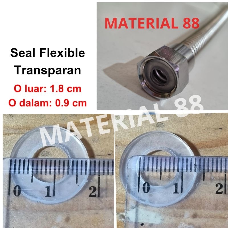 Jual Seal Karet TRANSPARAN Selang Flexible Kran Paking Rubber Shower O ...