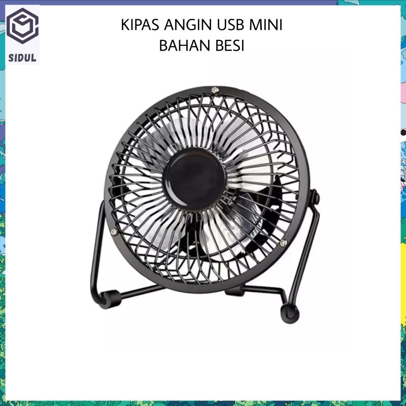 Jual KIPAS ANGIN USB MINI BAHAN BESI PORTABLE PUTAR 360°/ KIPAS ANGIN ...