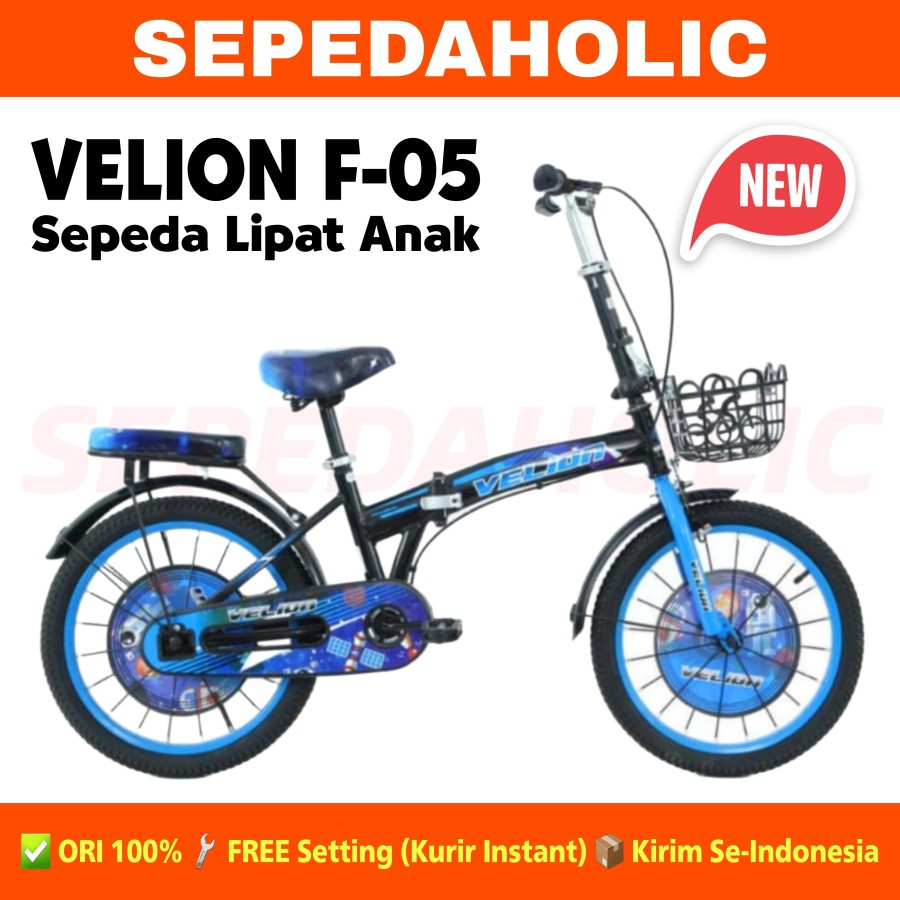 Jual Sepeda Lipat Anak VELION F05 F 05 Ukuran 16 & 18 Inch Keranjang ...