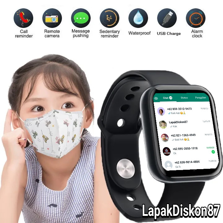 Jual Jam Tangan Pintar Hp Android Pria wanita Smartwatch Smart Watch ...