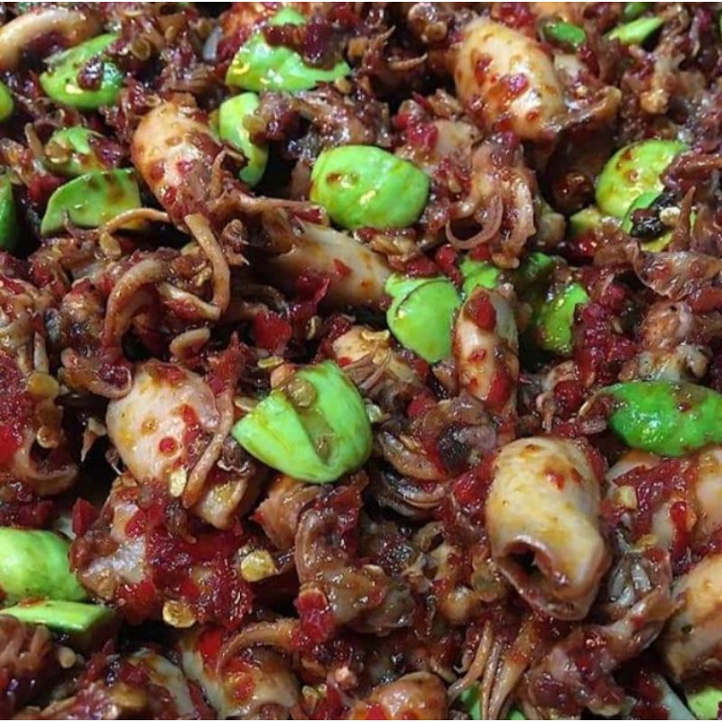 Jual Sambal baby cumi original pete | Shopee Indonesia