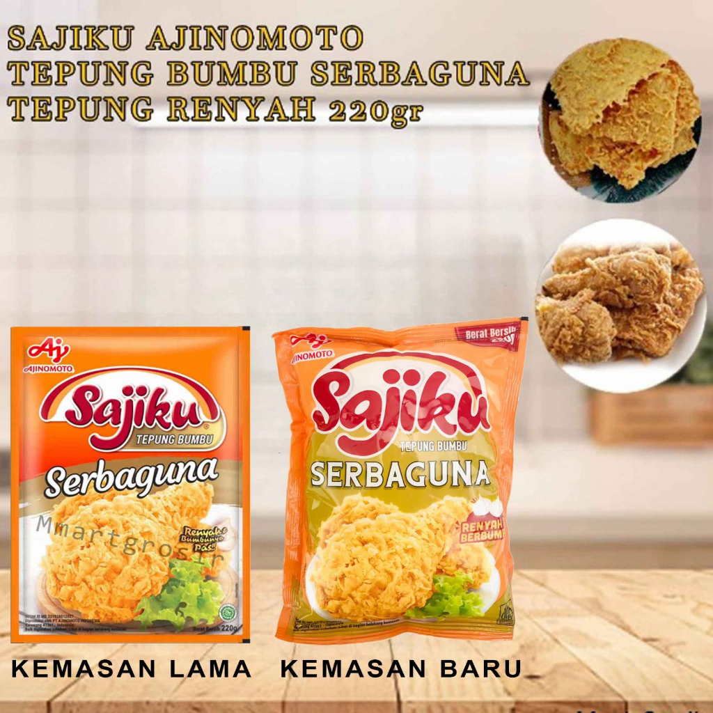 Jual Sajiku Ajinomoto / Tepung Bumbu / Tepung Renyah Serbaguna / 220gr ...